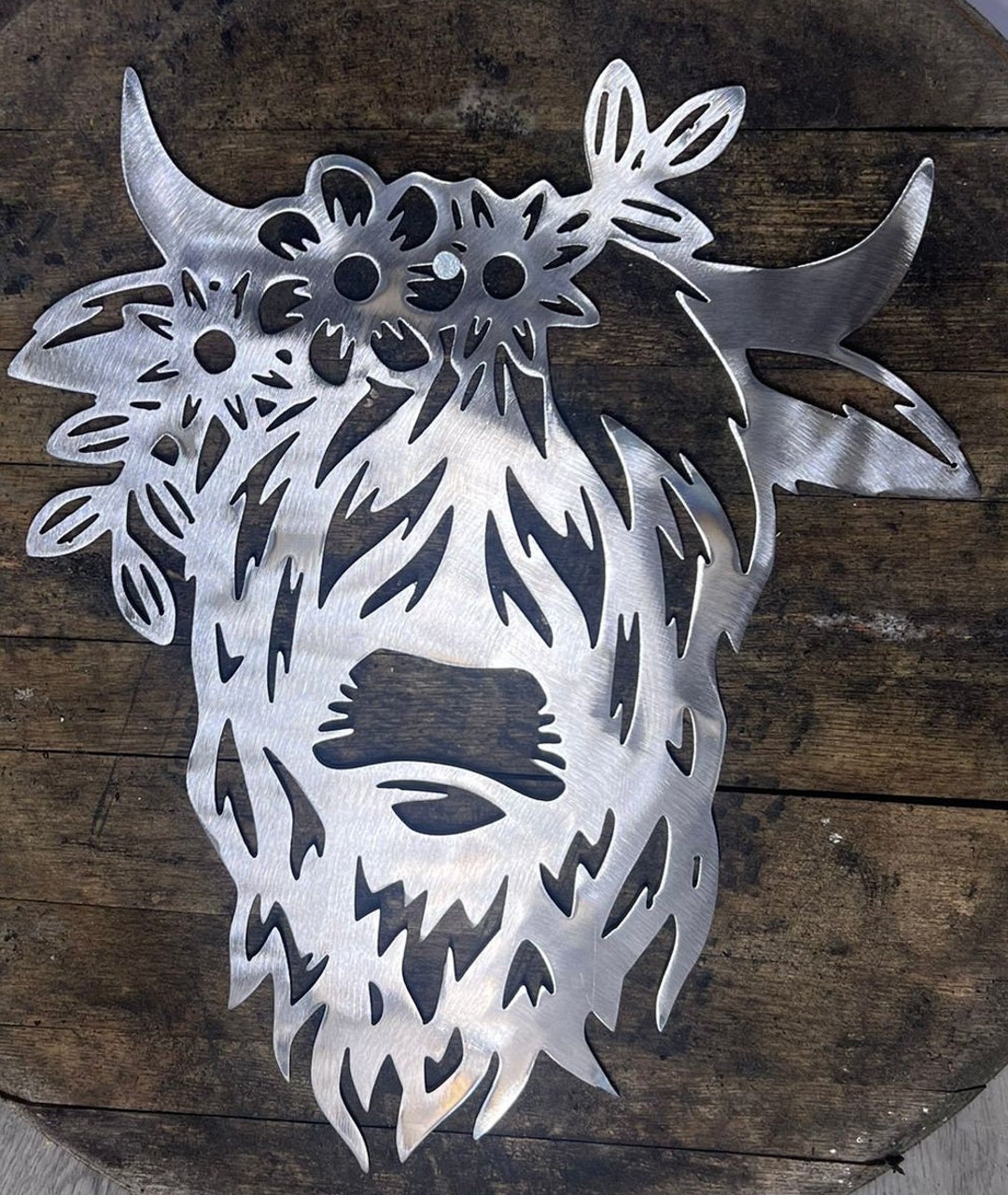 Grace the Female Highland Cow. Metal Wall Art/ Steel Garden - Etsy UK