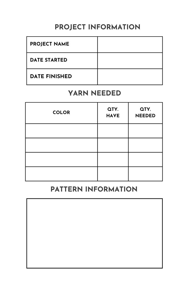 My Yarn Tracker - Etsy