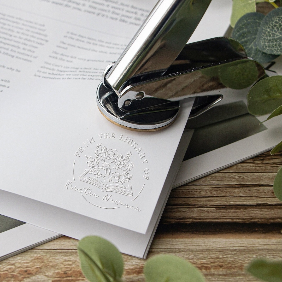 Book Embosser｜customize Your Logo｜embosser Foil Stickers ｜book Lover ...