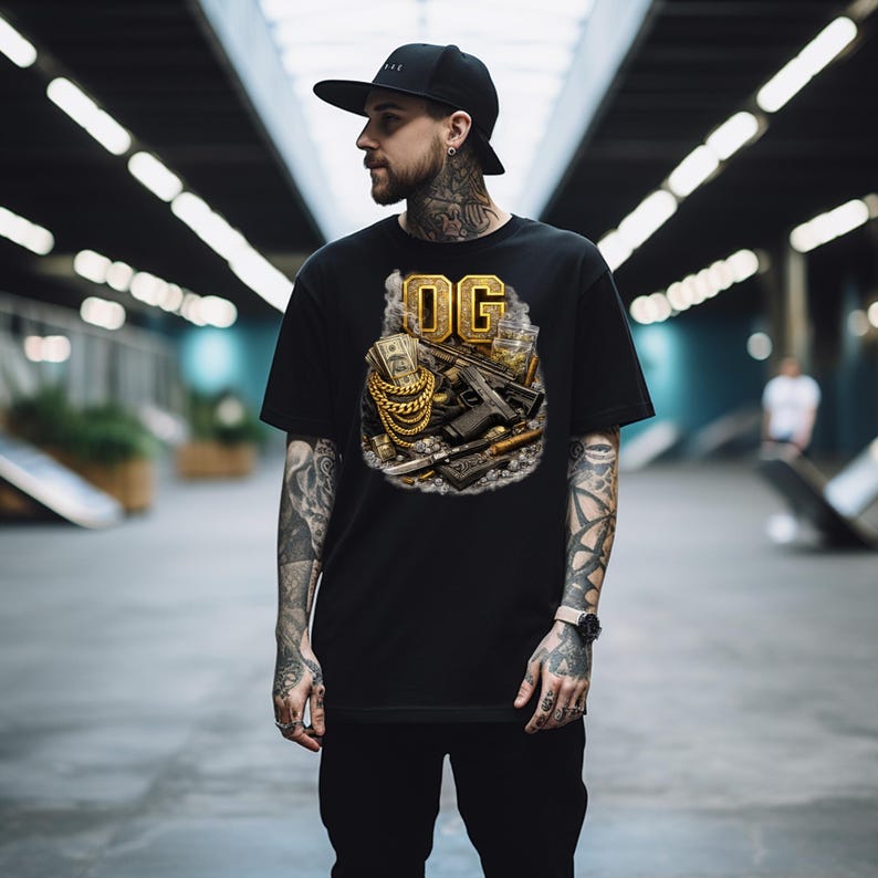 OG Original Gangsta T-shirt Design PNG | Streetwear Gangsta Graphic ...