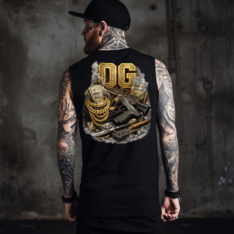 OG Original Gangsta T-shirt Design PNG | Streetwear Gangsta Graphic ...
