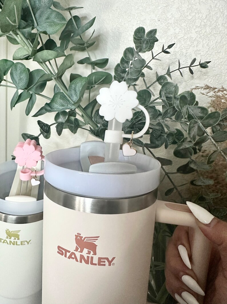 Stanley Supply Reusable Cap Tip Accessory Straw Charms Flower Topper ...
