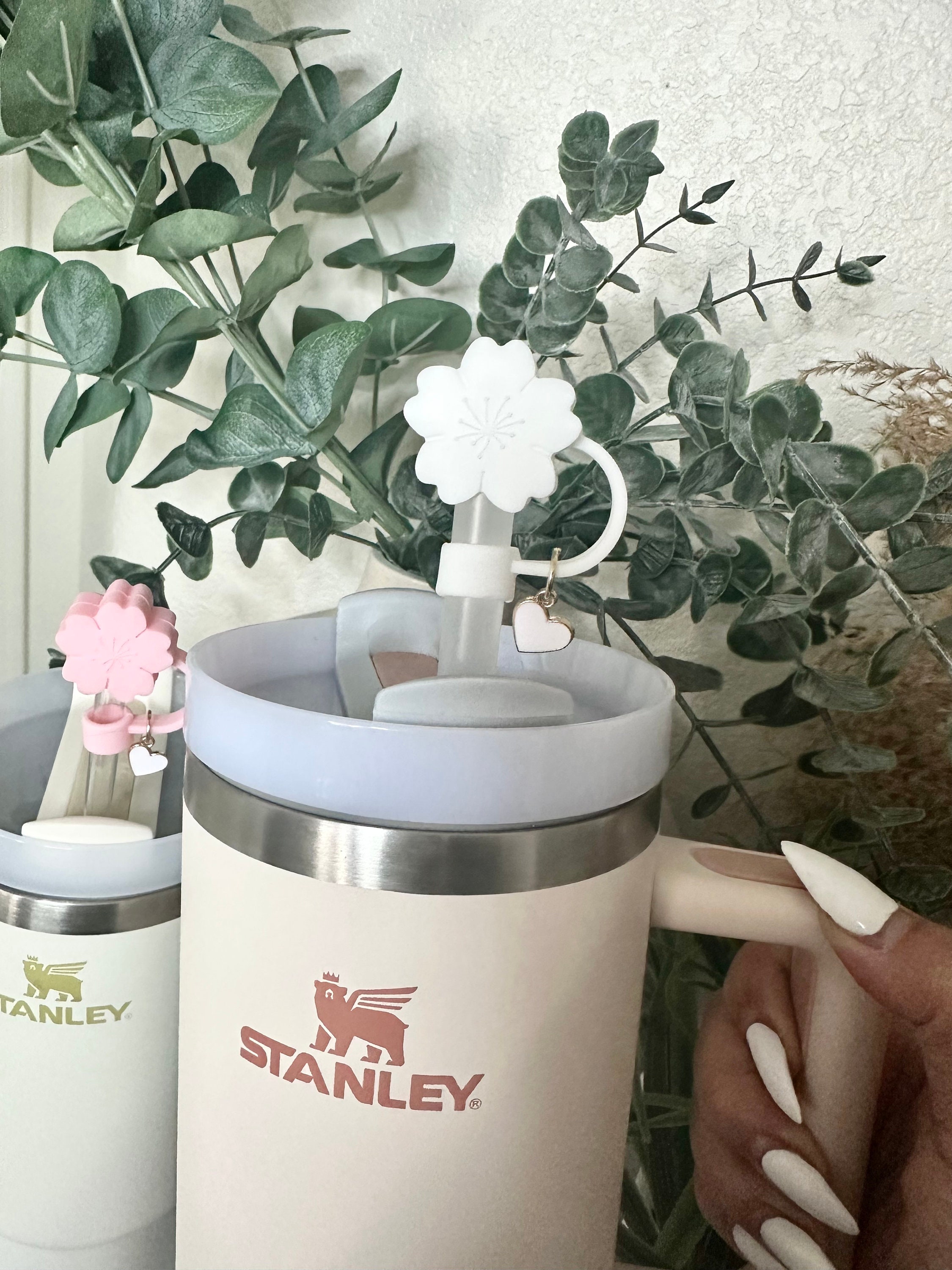 Stanley Supply Reusable Cap Tip Accessory Straw Charms Flower Topper ...