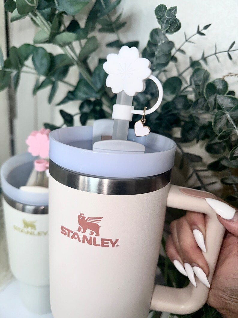Stanley Supply Reusable Cap Tip Accessory Straw Charms Flower Topper ...