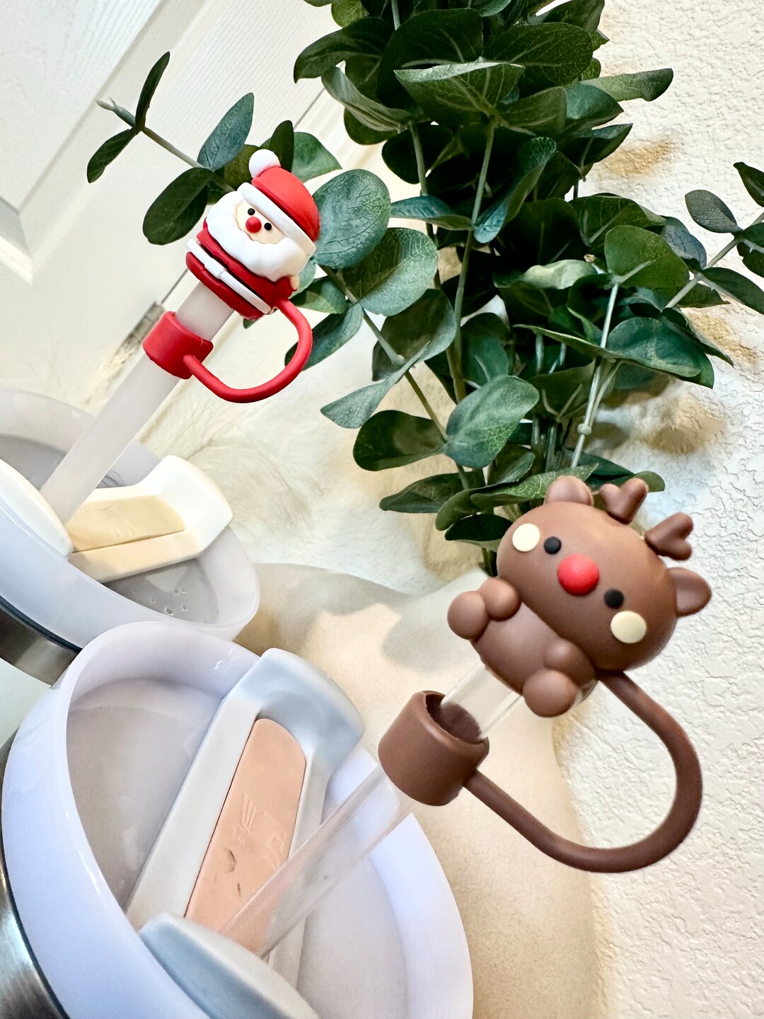 Christmas Stanley Straw Cap Tip Accessory Straw Charms Holiday Gift ...