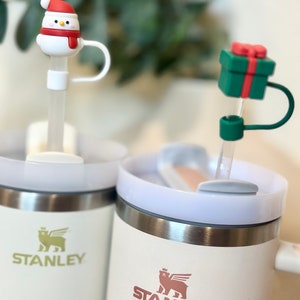 Christmas Stanley Straw Cap Tip Accessory Straw Charms Holiday Gift ...