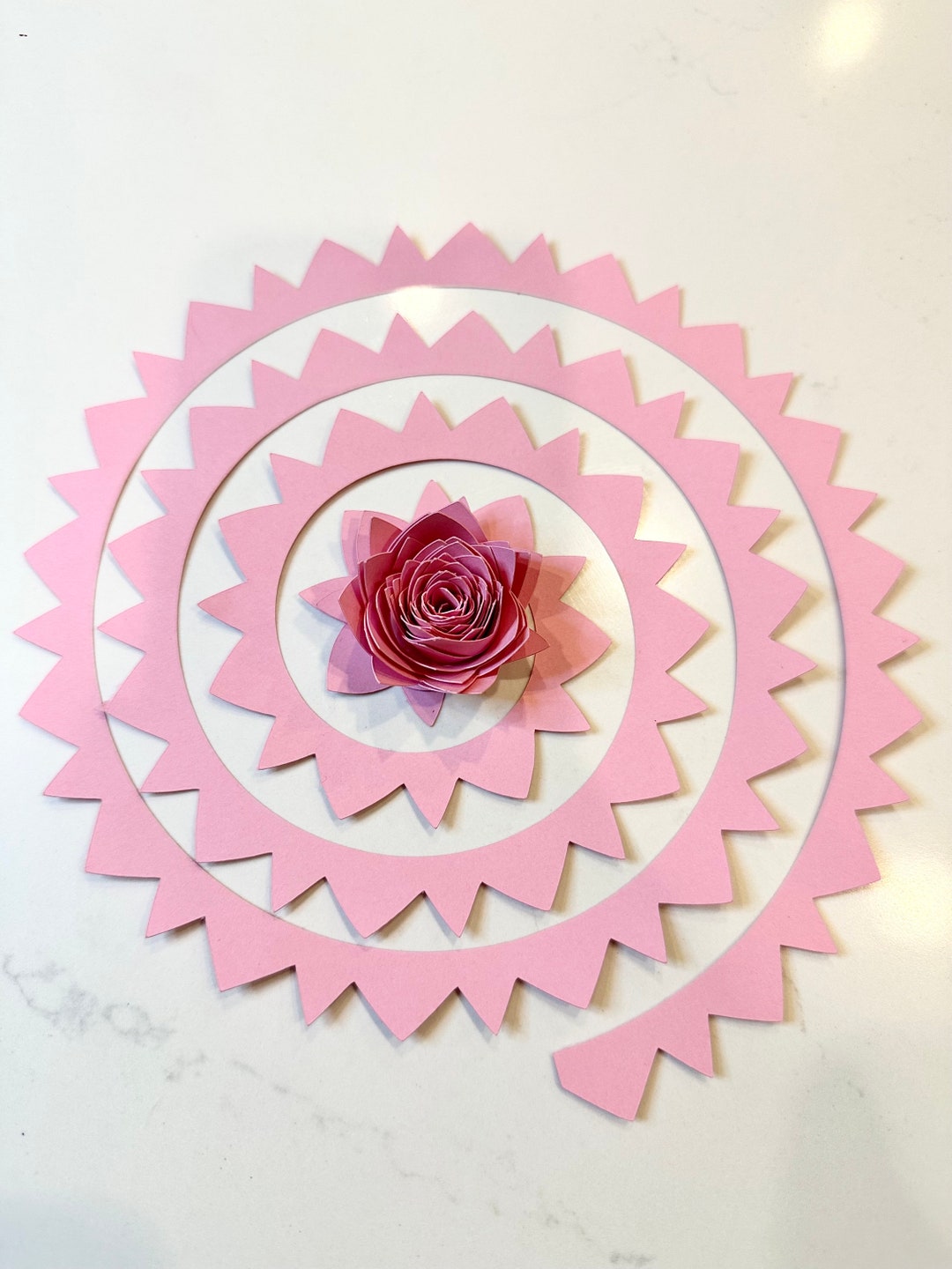 25 Pieces of Pre Cut Paper Rose Flower Party Unrolled Paper - Etsy