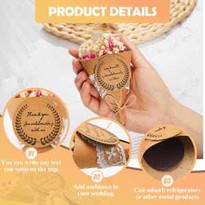 30 Pcs Mini Dried Flower Bouquet Magnets, Small Floral Fridge Magnets ...