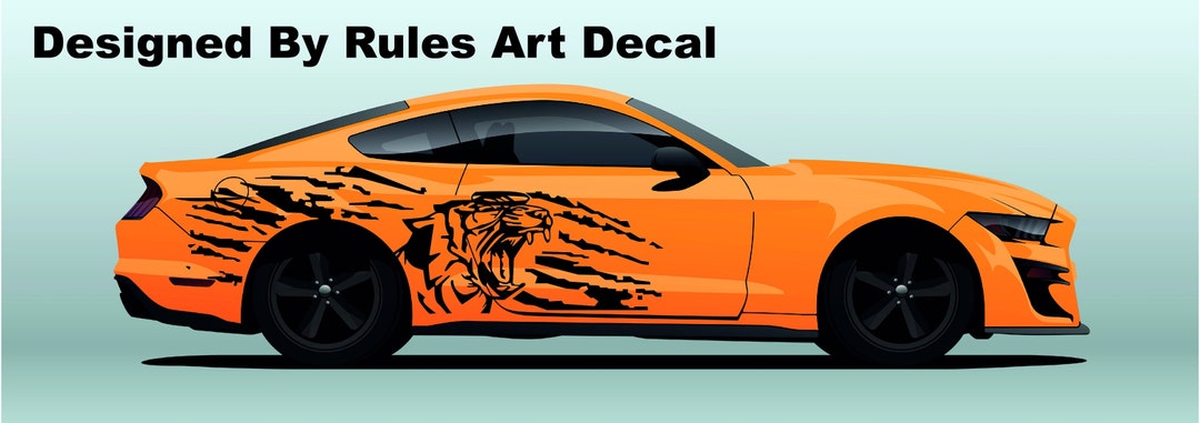 Tiger Fender Top Side Trunk Car Sticker Wild Tiger Decal. - Etsy