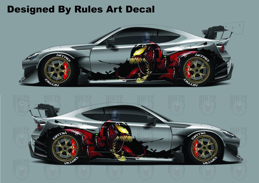 Venom Designed NEW Design Large Car Livery, Cast Vinyl Wrap, Universal ...
