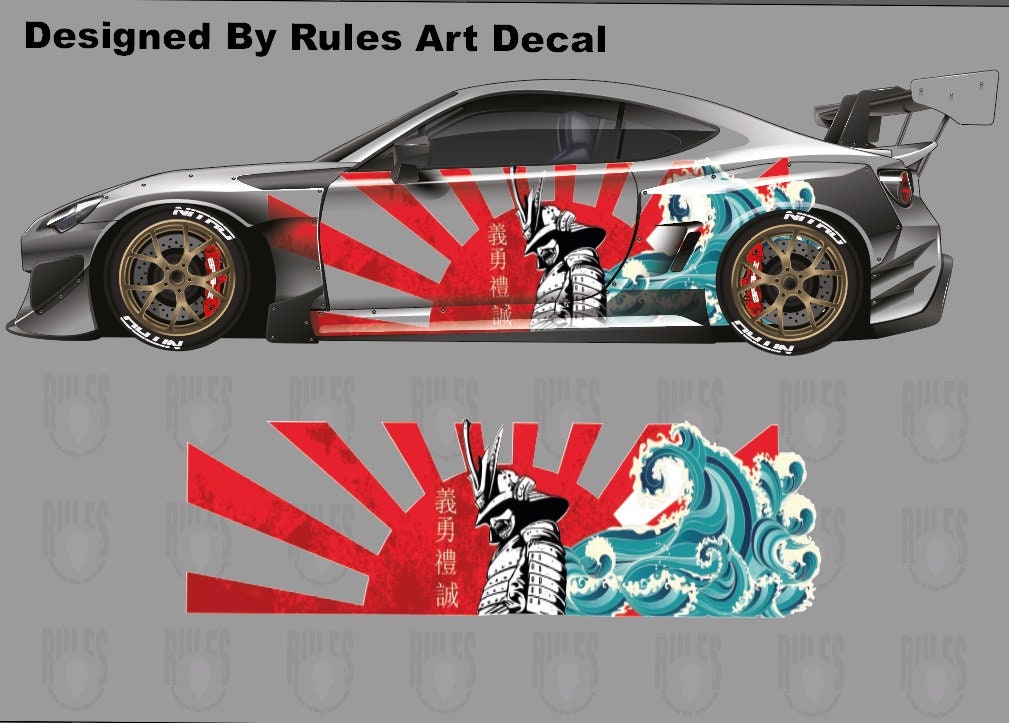 Samurai Car Wrap, Japanese Vehicle Shine, Cast Vinyl Wrap, Universal ...