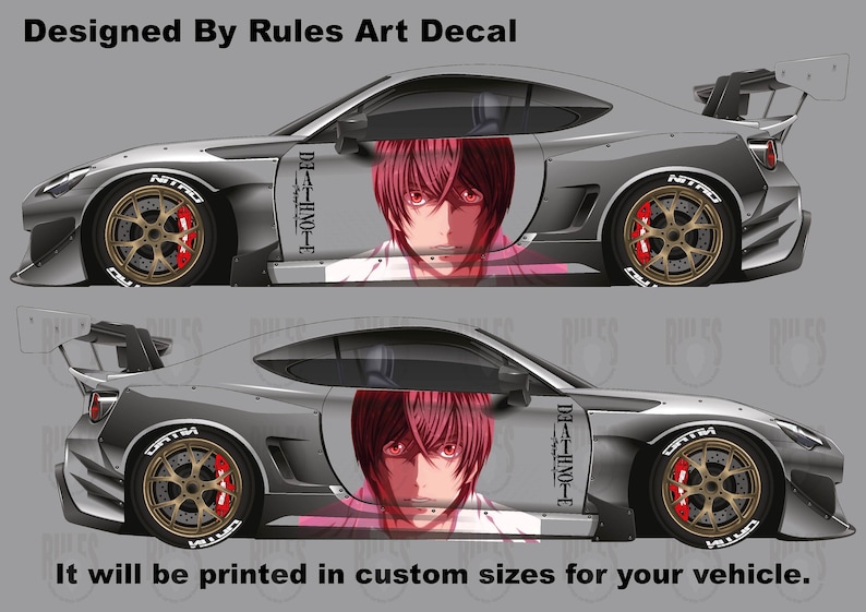 Light Yagami Ryuk Death Note Anime Decal, Deathnote Anime Car Sticker ...