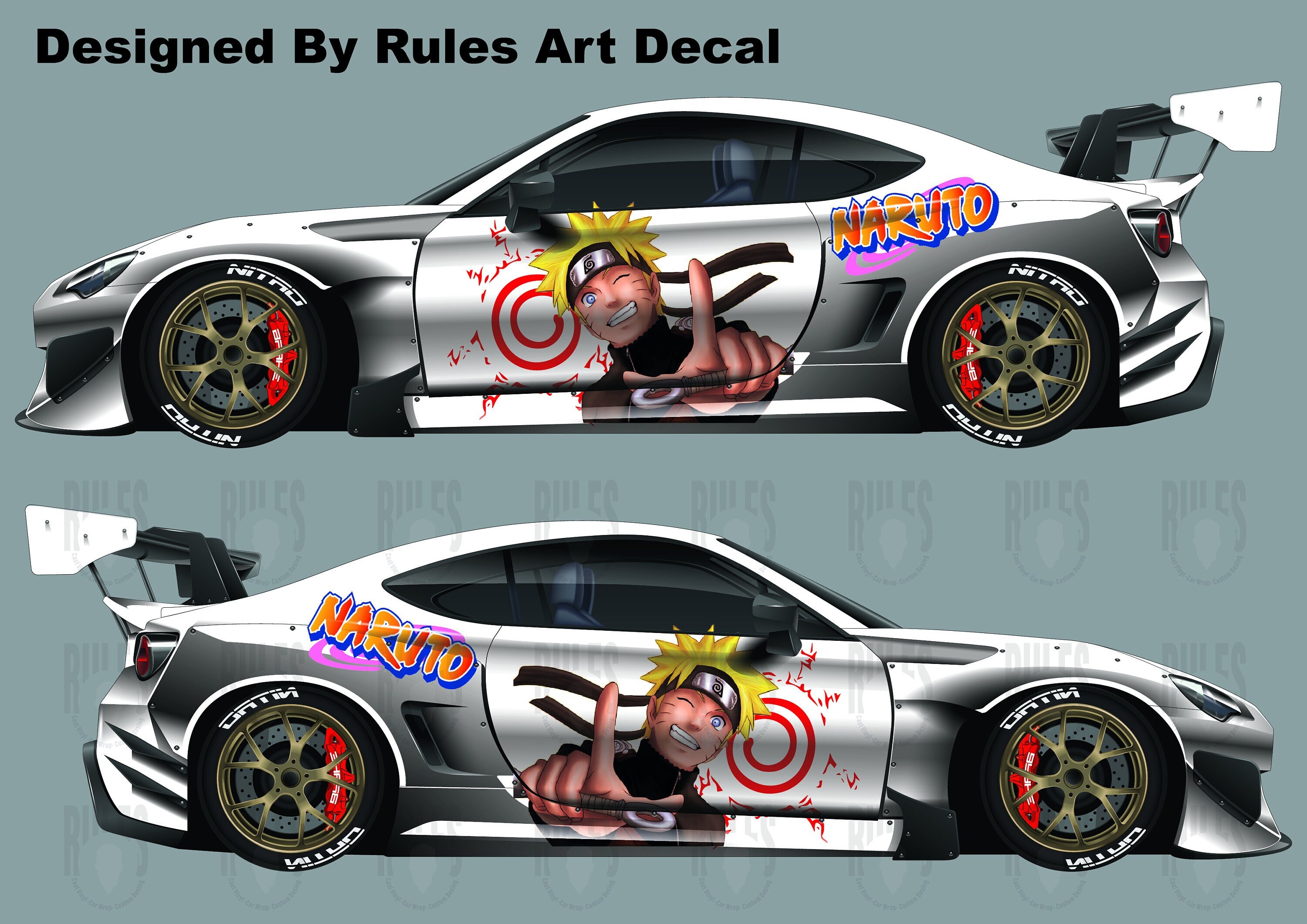 Naruto Car Wrap , Anime Car Wrap, Japanese Vehicle Shine, Cast Vinyl ...