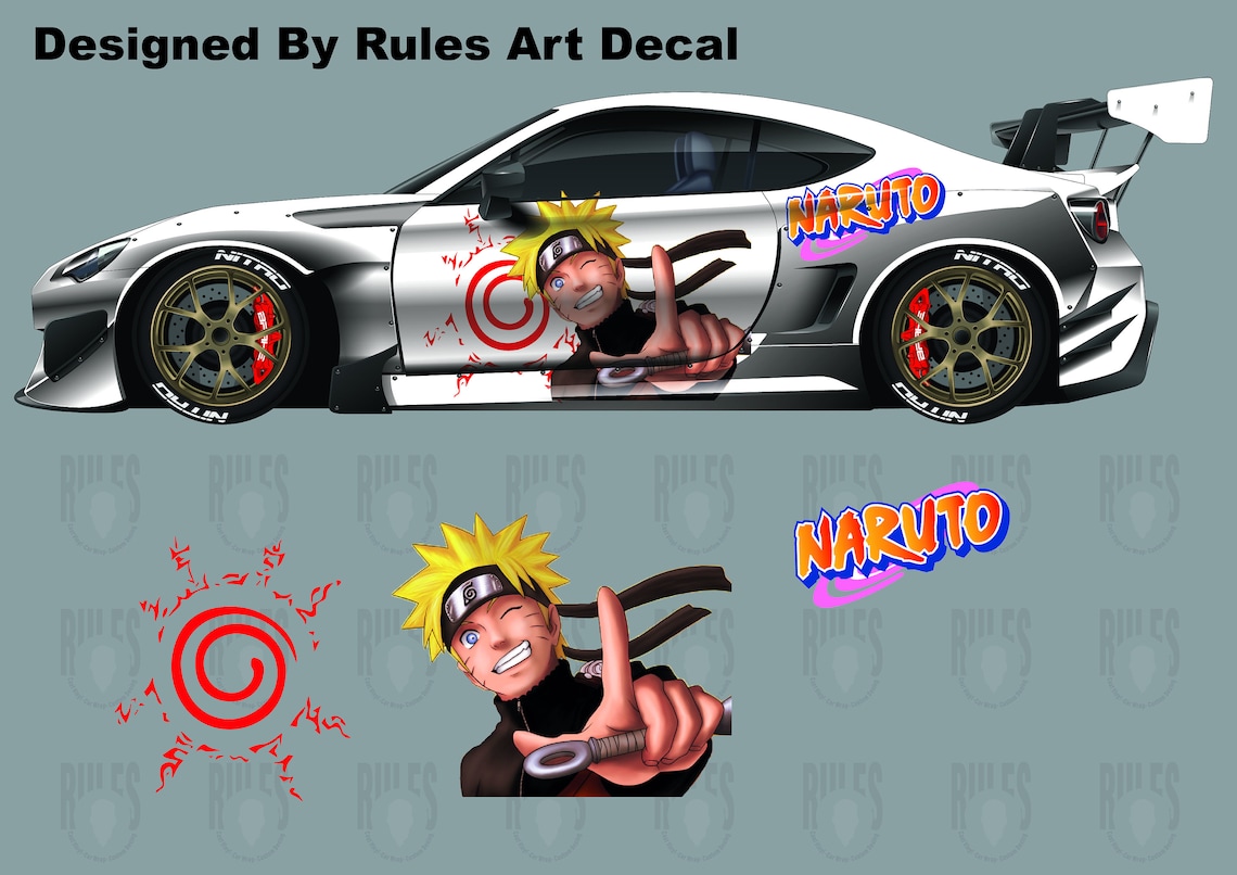 Naruto Car Wrap , Anime Car Wrap, Japanese Vehicle Shine, Cast Vinyl ...