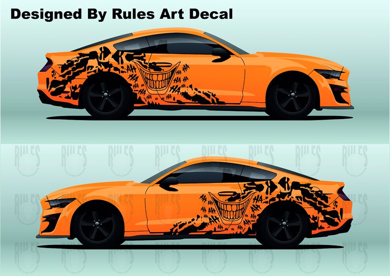 Joker Smile Car Side Decal Joker Laugh Car Side Sticker Joker Vinly Car Decal Etsy
