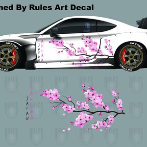 Sakura Cherry Blossom Car Livery, Japanese Theme Side Car Vinyl Livery ...