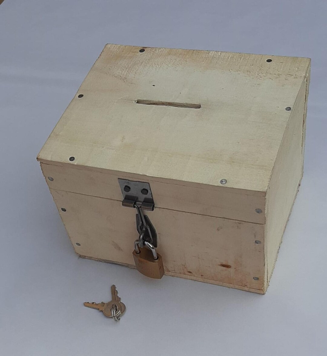 Handmade Wooden Coin Bank - Etsy