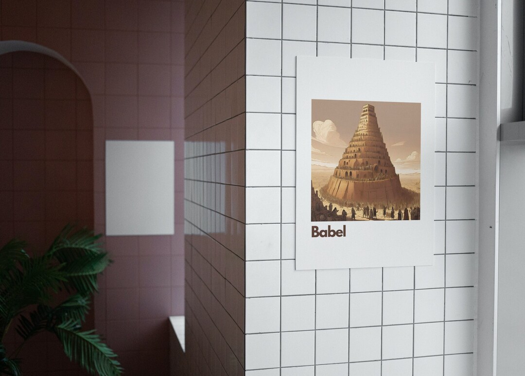 Tower of Babel Christian Poster Wall Art - Etsy