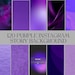 120 Purple Instagram Story Backgrounds: Minimalist Templates (digital ...