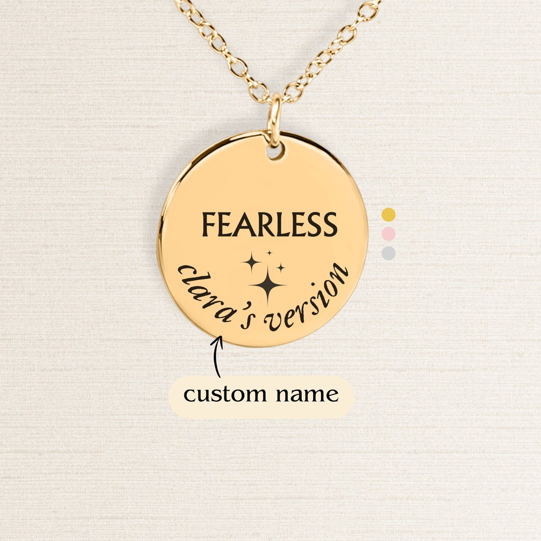 Personalized Fearless Necklace for Swifties Custom Name Version Jewelry ...