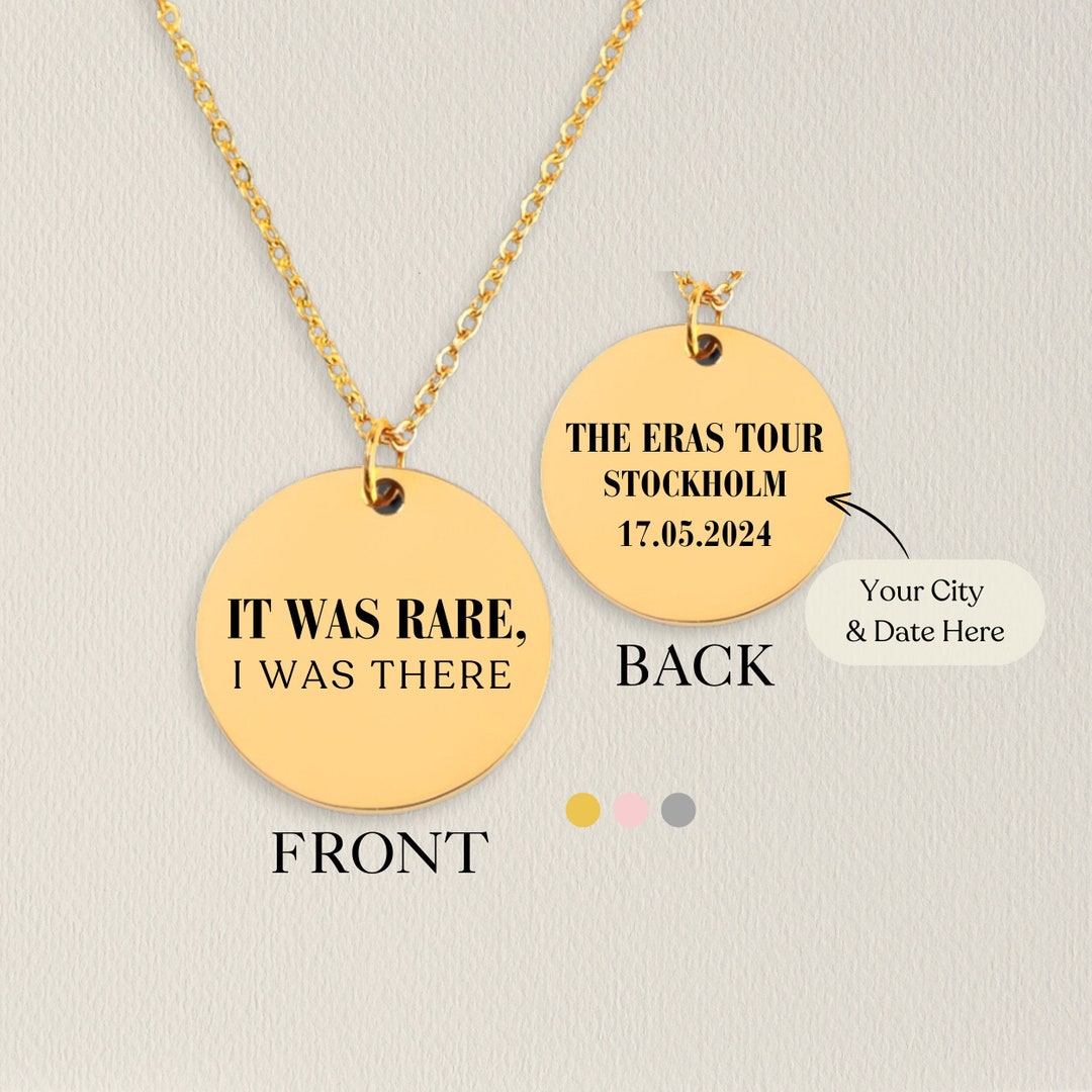 Personalized Eras Necklace, Custom City and Date Concert Jewelry Gift ...