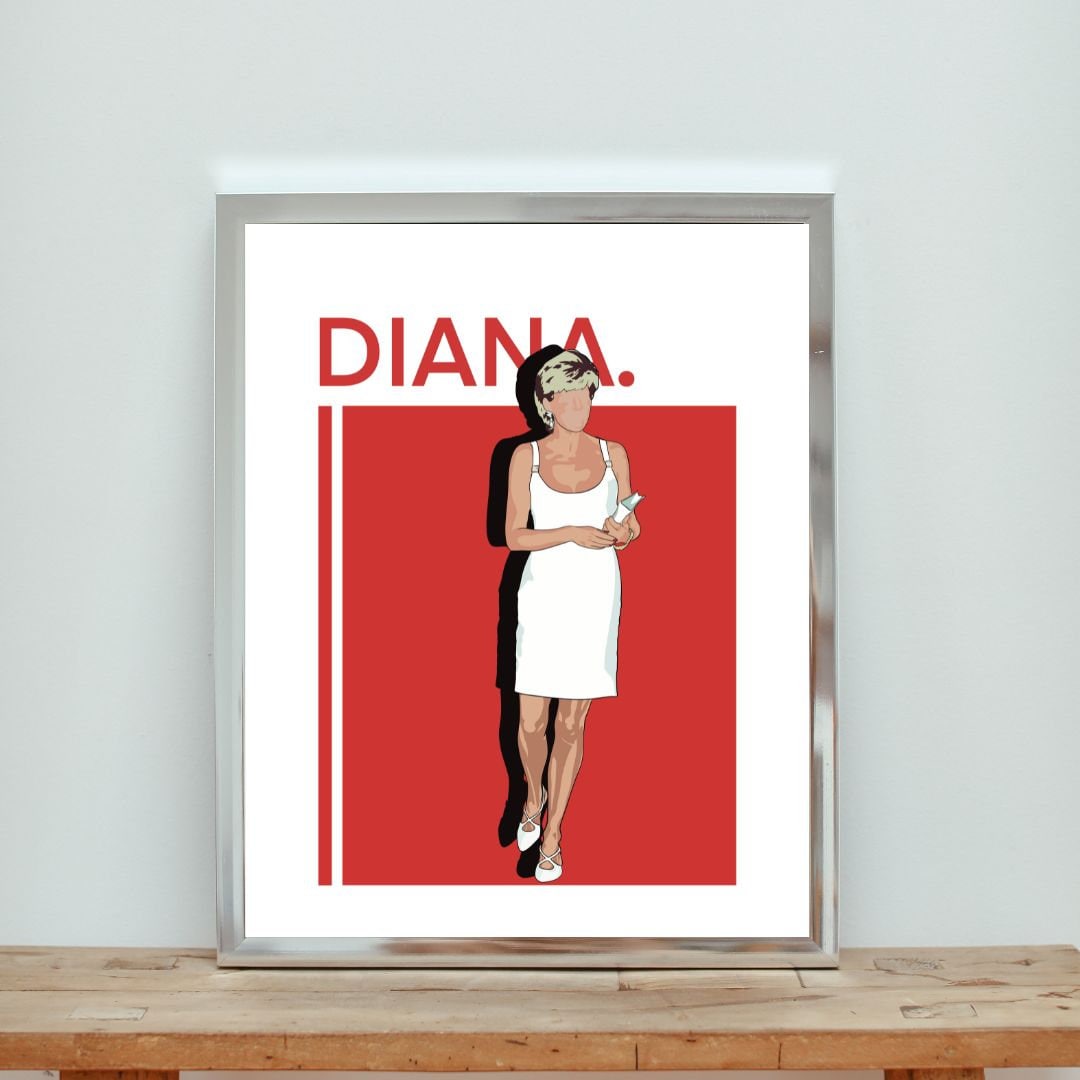 Princess Diana Iconic Princess of Wales Diana Poster Print Original ...