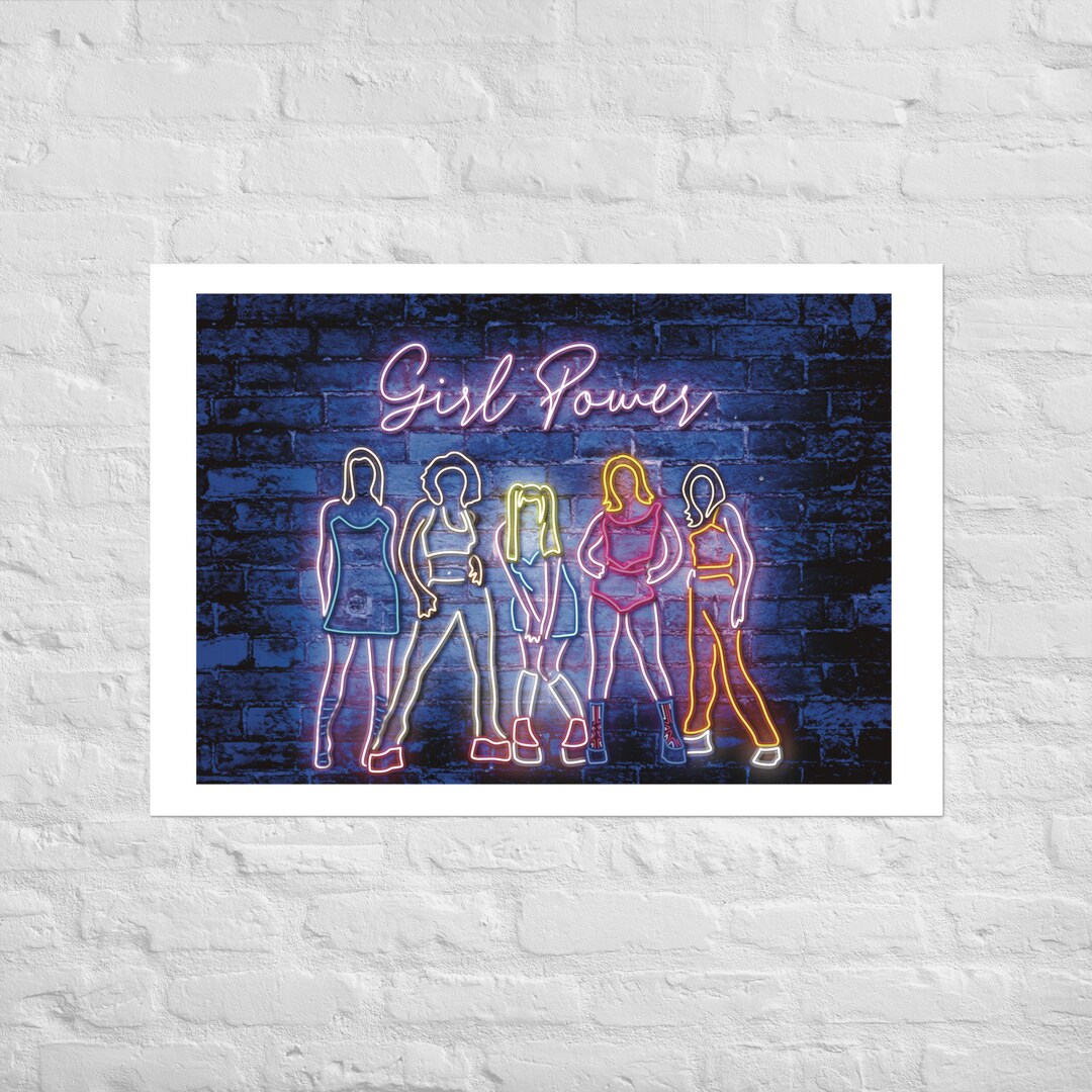 Iconic 90s Music Legends Spice Girls Neon Light Poster Print - Etsy