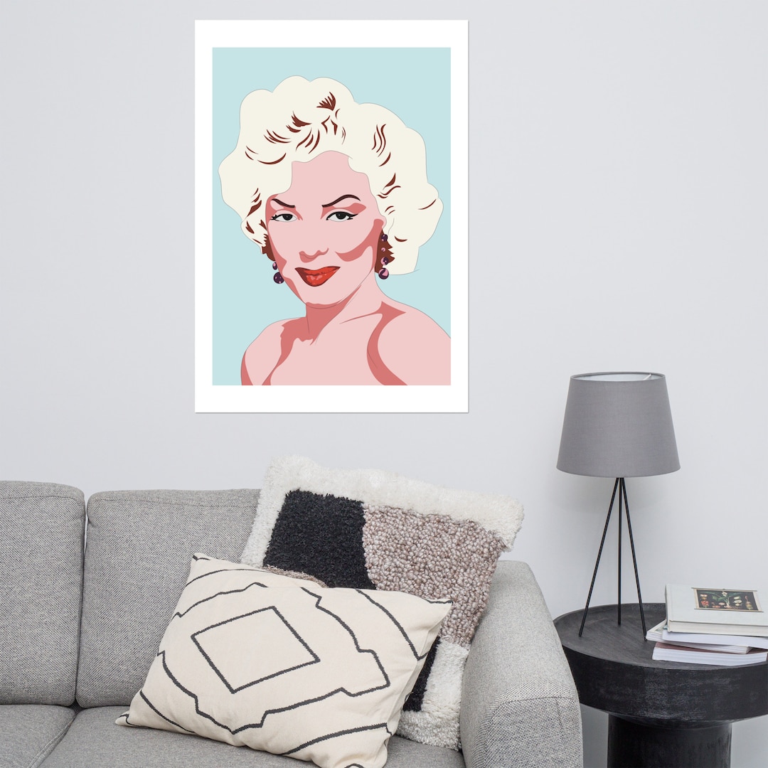 Marilyn Monroe Pop Art Print, Patrick Nagel Inspired Wall Art, Iconic ...