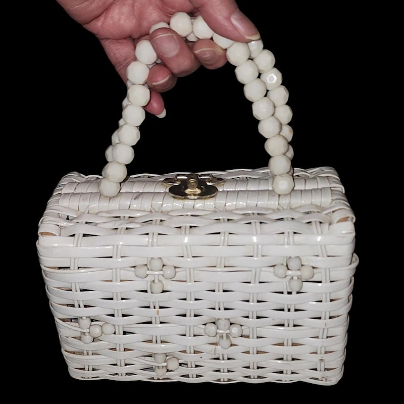 Wicker 1960s Purse - Etsy
