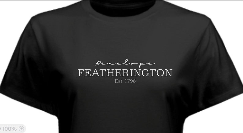 Bridgerton Series Merch: Penelope Tee - Etsy