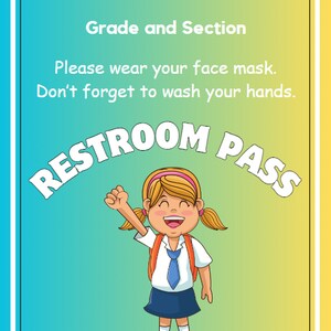 EDITABLE Restroom Pass in Canva - Etsy
