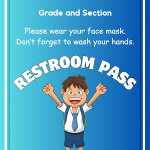 EDITABLE Restroom Pass in Canva - Etsy