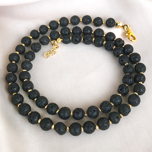 Lava Bead Necklace - Etsy