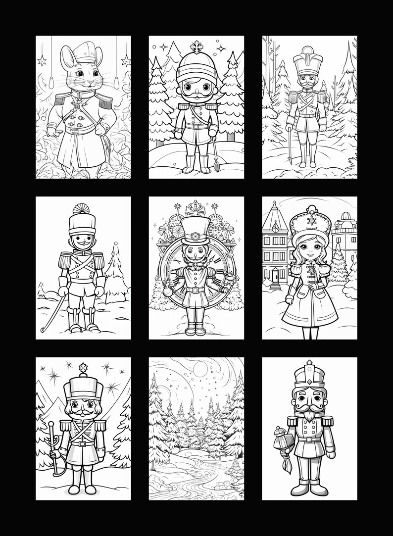 Nutcracker Coloring Book, Simple Coloring Sheet, Book for Kids - Etsy