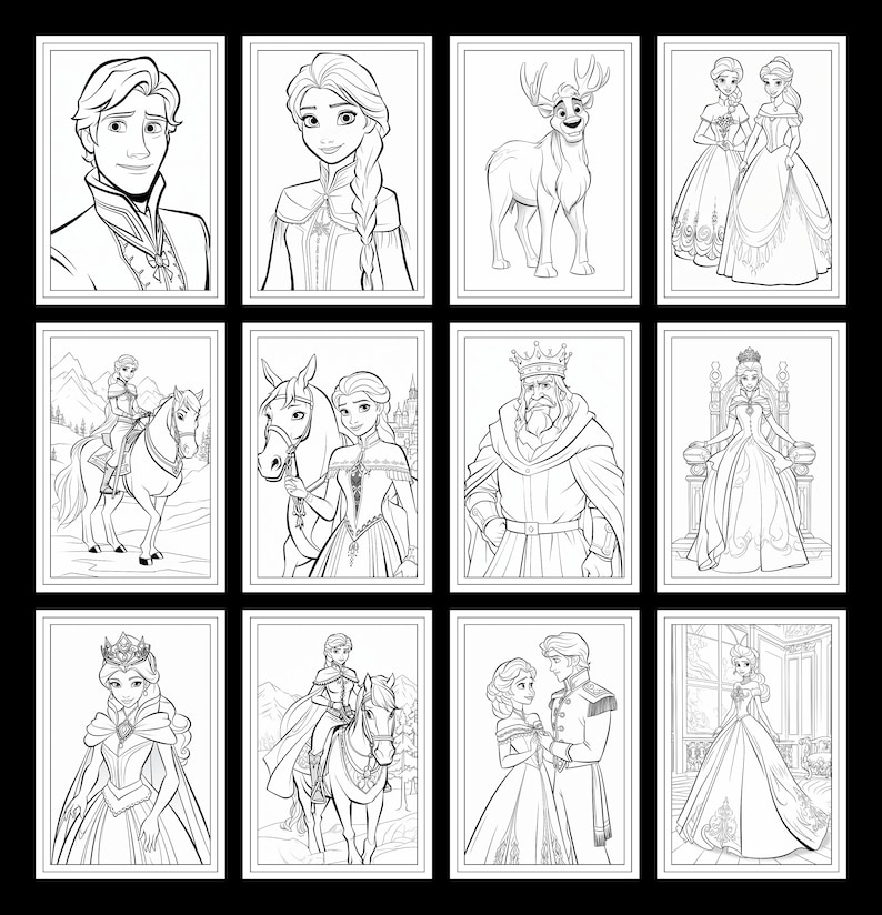 Frozen Coloring Book, Coloring Sheets for Printing, Frozen PNG ...