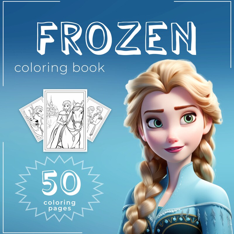 Frozen Coloring Pages - Etsy