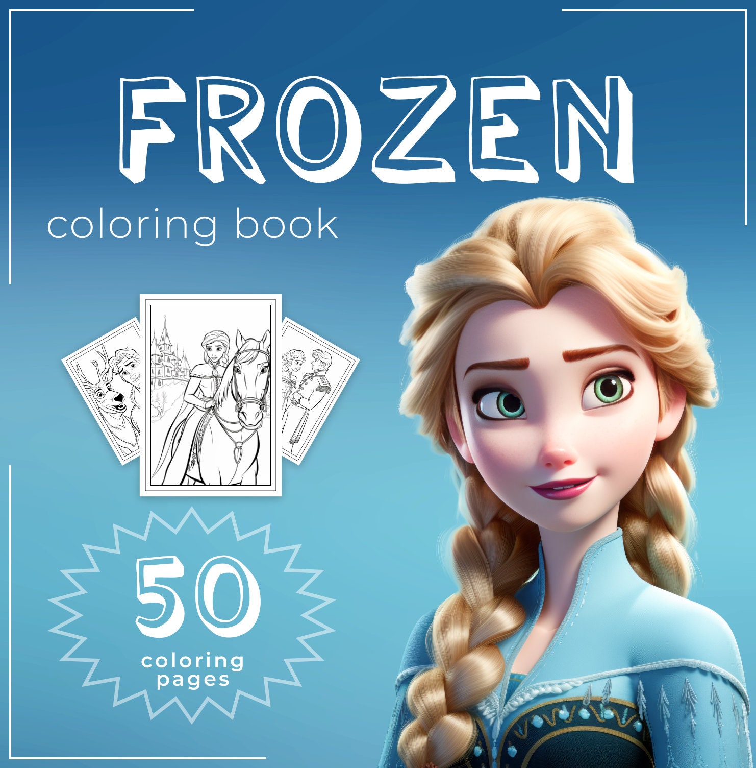 Frozen Coloring Book, Coloring Sheets for Printing, Frozen PNG ...