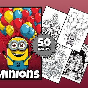 Minions Coloring Book, Kids Coloring Pages, Minion Png, Digital ...