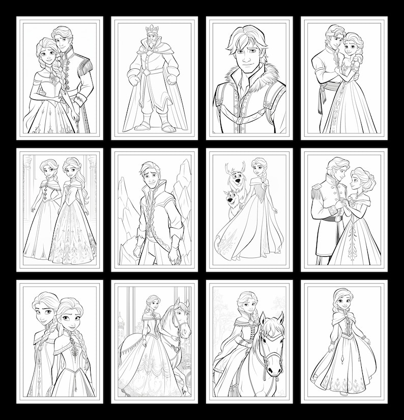 Frozen Coloring Book, Coloring Sheets for Printing, Frozen PNG ...