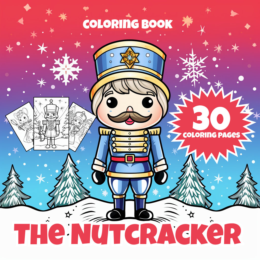 Nutcracker Coloring Book, Simple Coloring Sheet, Book for Kids - Etsy