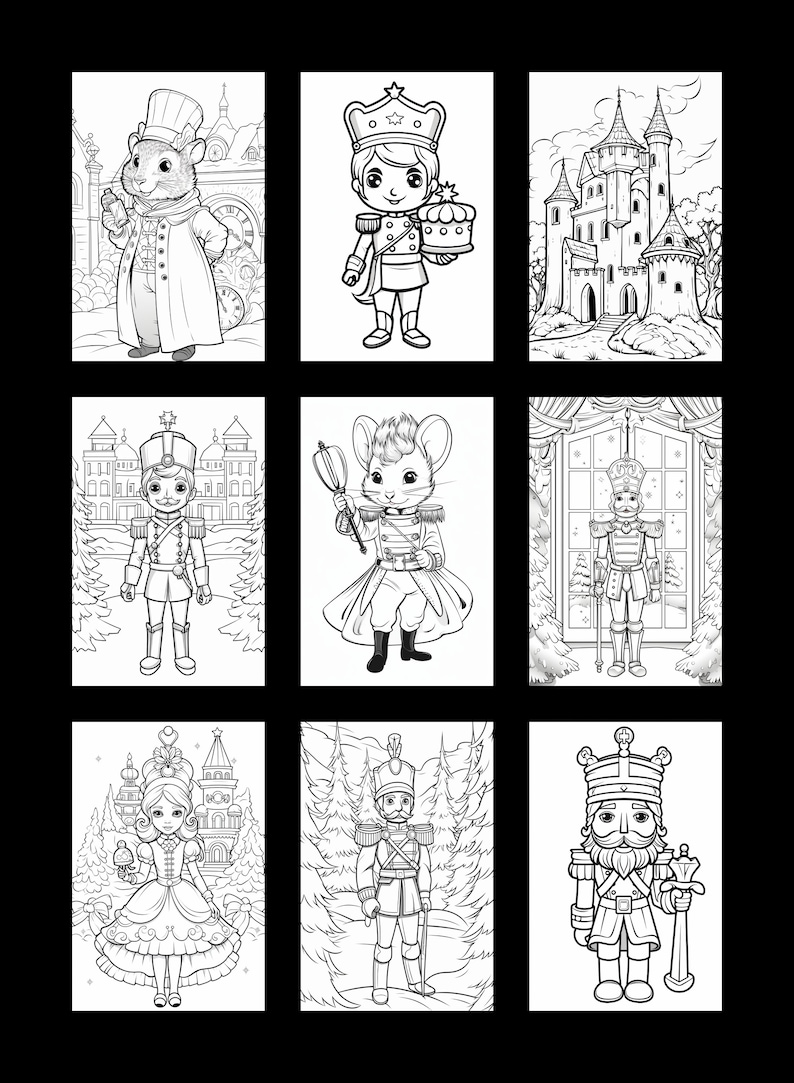 Nutcracker Coloring Book, Simple Coloring Sheet, Book for Kids - Etsy