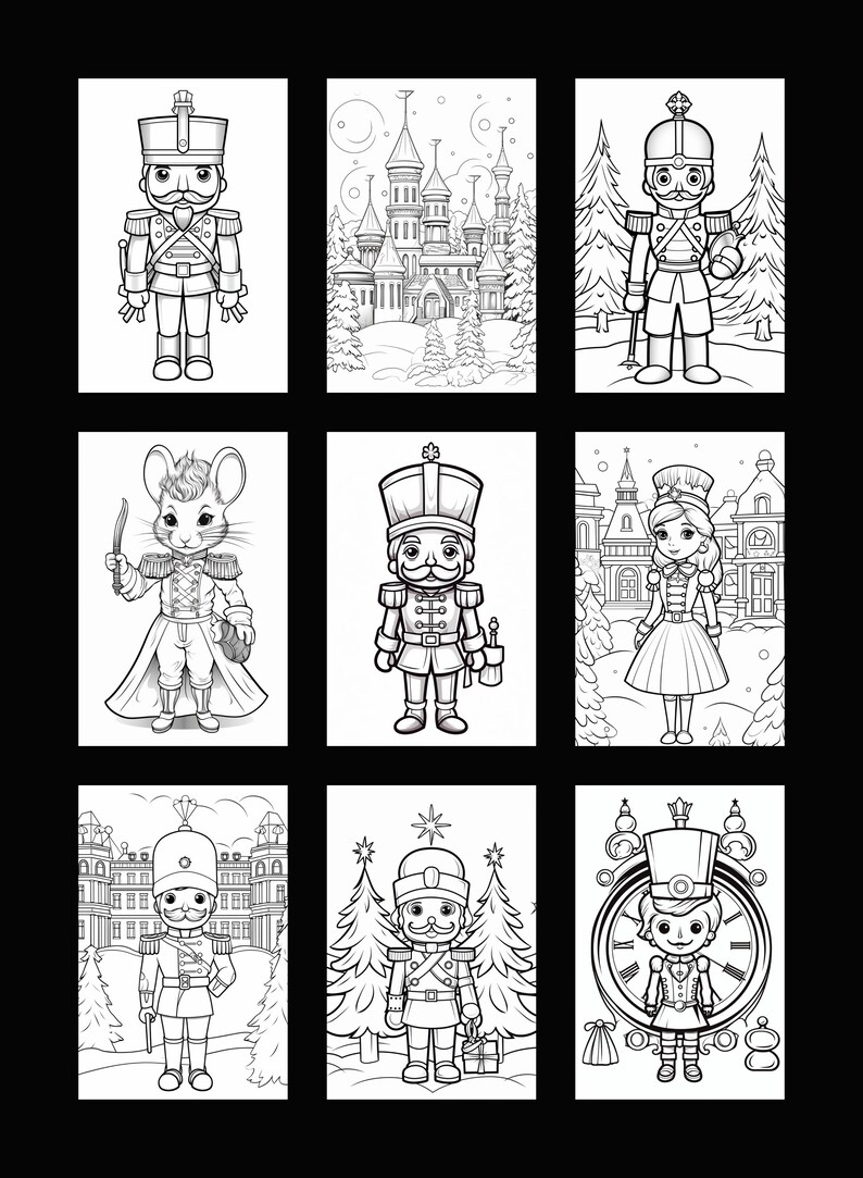 Nutcracker Coloring Book, Simple Coloring Sheet, Book for Kids - Etsy