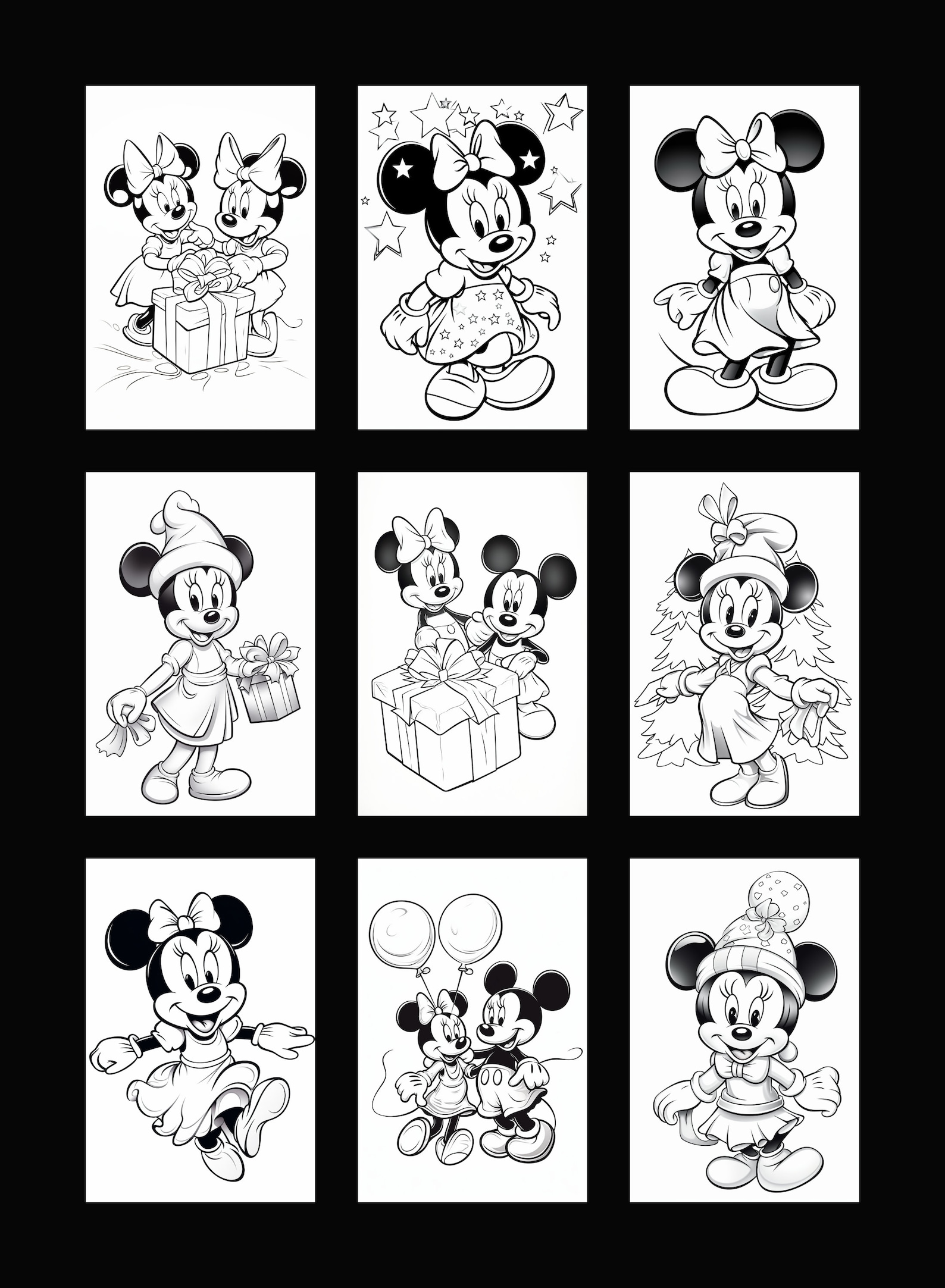 Mickey Mouse Coloring Book, Minnie Mouse, Kids Coloring Pages, Holiday ...