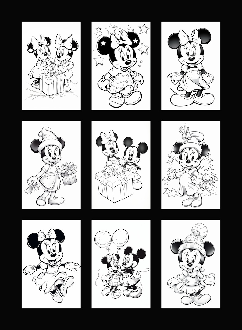 Mickey Mouse Coloring Book, Minnie Mouse, Kids Coloring Pages, Holiday ...