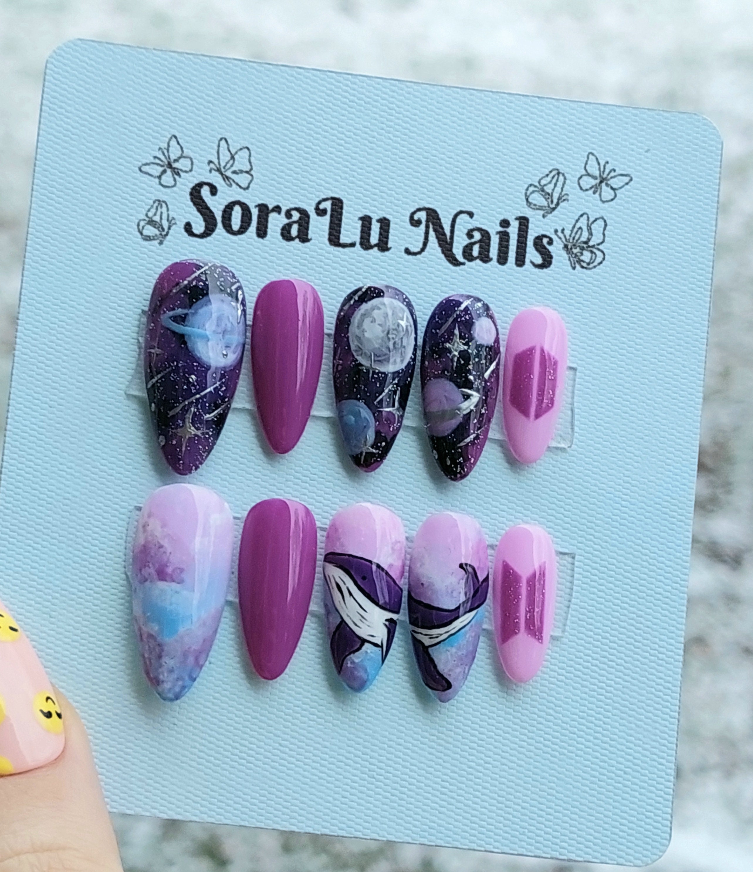 Handmade BTS ARMY Press on Nails BTS Press on Nails Unique Kpop Nails ...