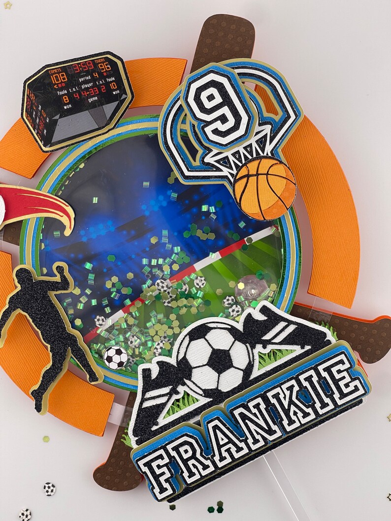 Custom Sports Birthday Cake Topper, Soccer Decor, Sports Party ...