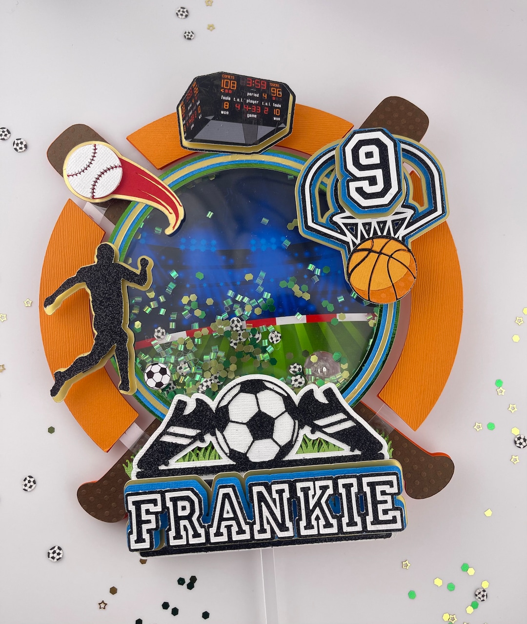 Custom Sports Birthday Cake Topper: Baseball, Basketball, Soccer - Etsy