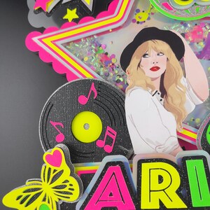 Neon Cake Topper: Glow in the Dark Party Decoration - Etsy