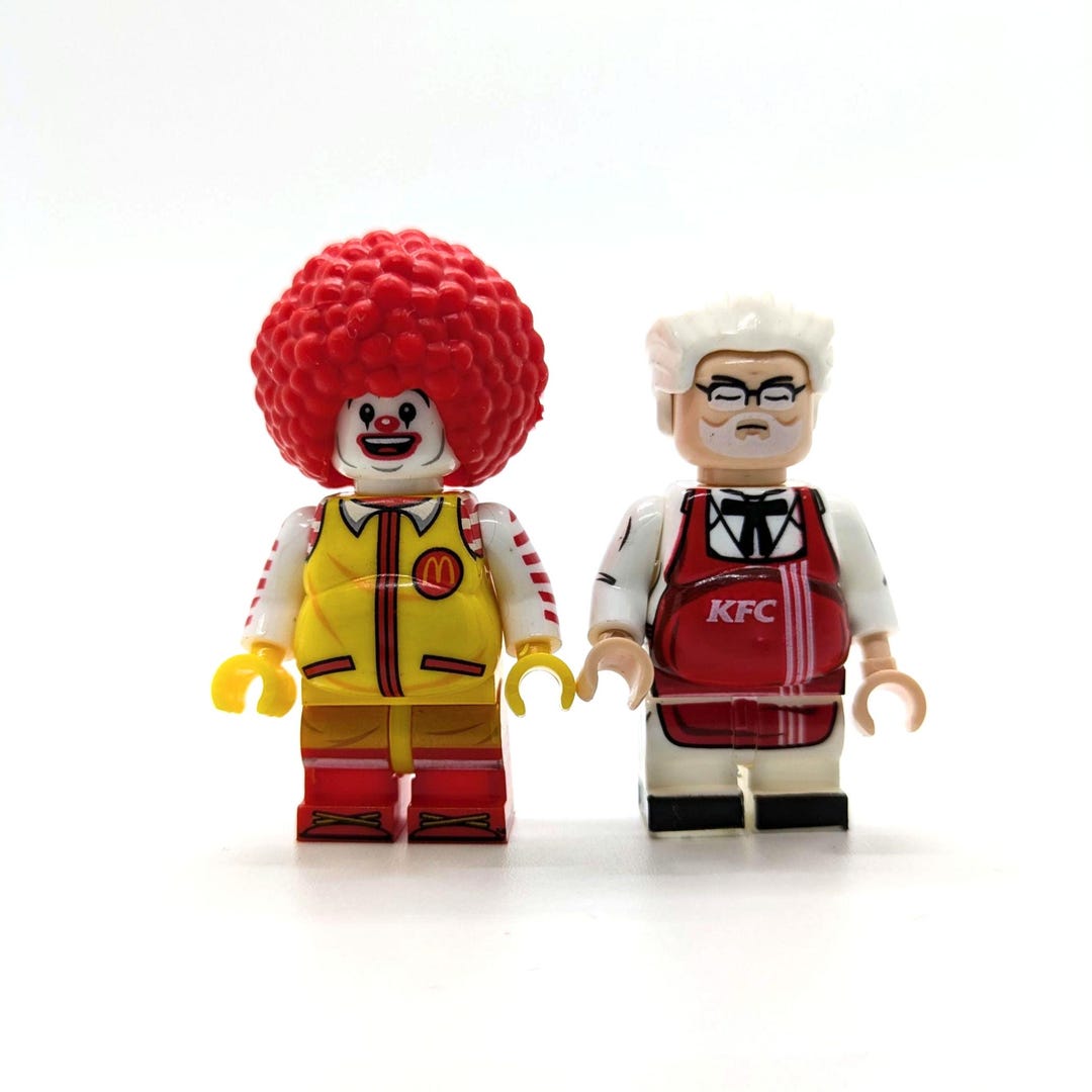 Chubby Ronald Mcdonald Clown & KFC Colonel Saunders - Custom Minifig ...