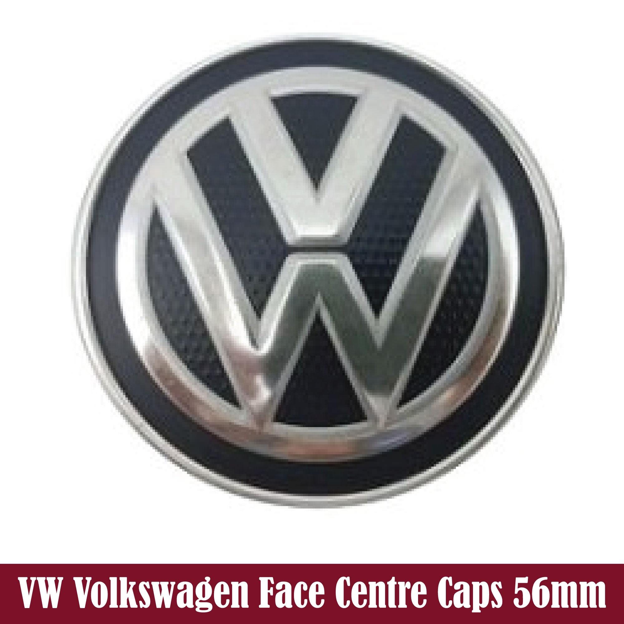 SET OF 4 Wheel Center Cap Hubcap 56mm Chrome VW Volkswagen Black Emblem Etsy